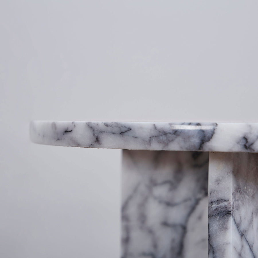 Lilac White Marble Side Table | Bubuland Home
